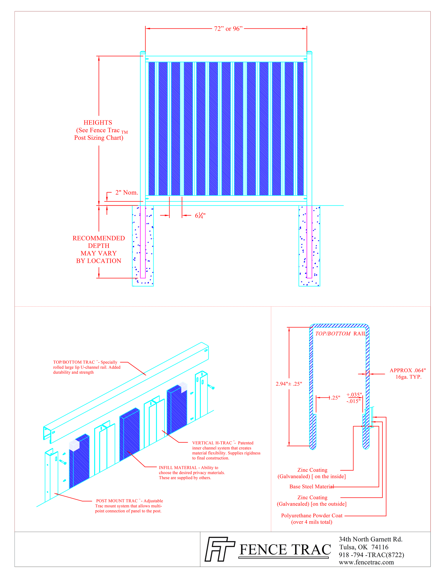 Specifications & Drawings - FenceTrac